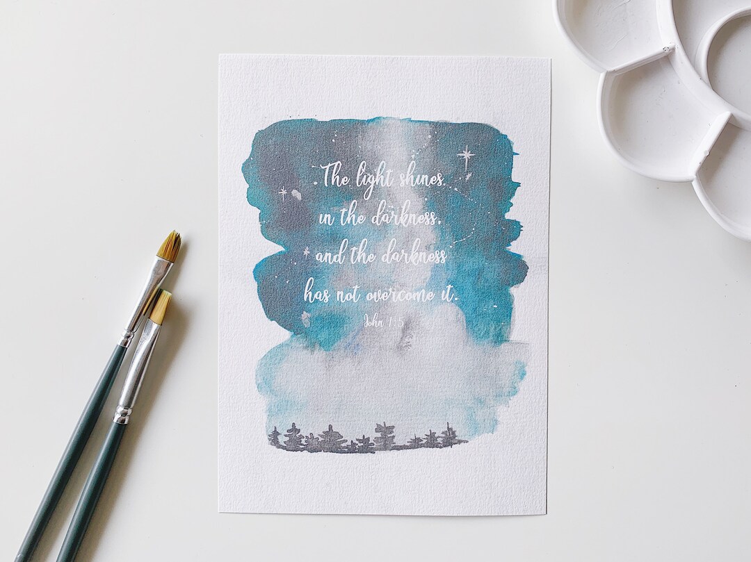 Watercolor Art Galaxy | Bible Verse Physical Art Print | Scripture ...