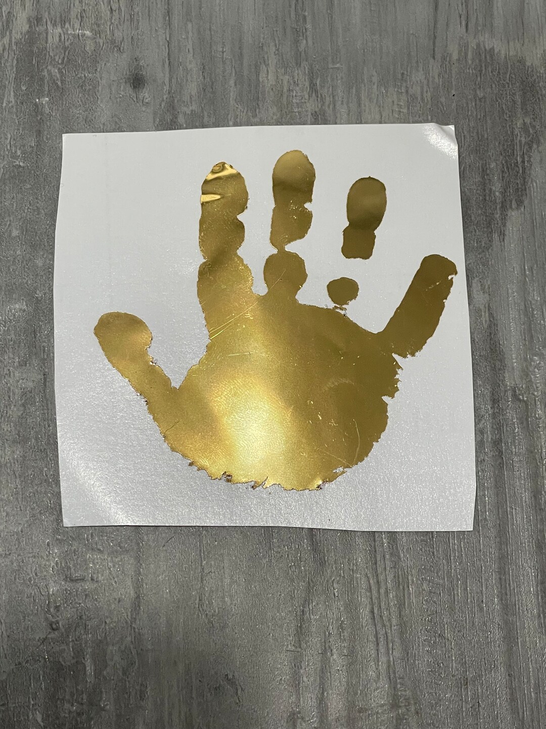 Handprint Decal Babys Handprint Permanent Vinyl Decal - Etsy