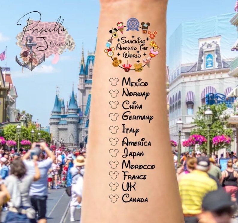 Snacking Around the World Checklist Tattoo, Snacking Around the World Passport, Food and Wine ...