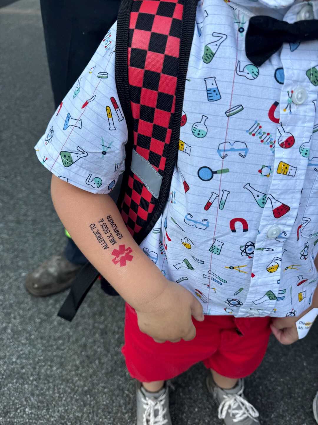 Back to School Medical Alert Temporary Tattoos, Food Allergy Tattoo ...