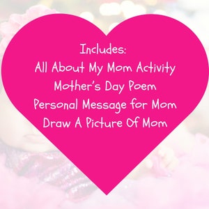 Mother's Day Printable Gift From Kids All About My Mom Digital Download ...