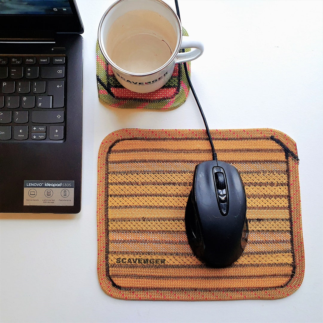Buy Scavenger Mouse Pad & Coaster Set in Earth Colours Handmade From ...