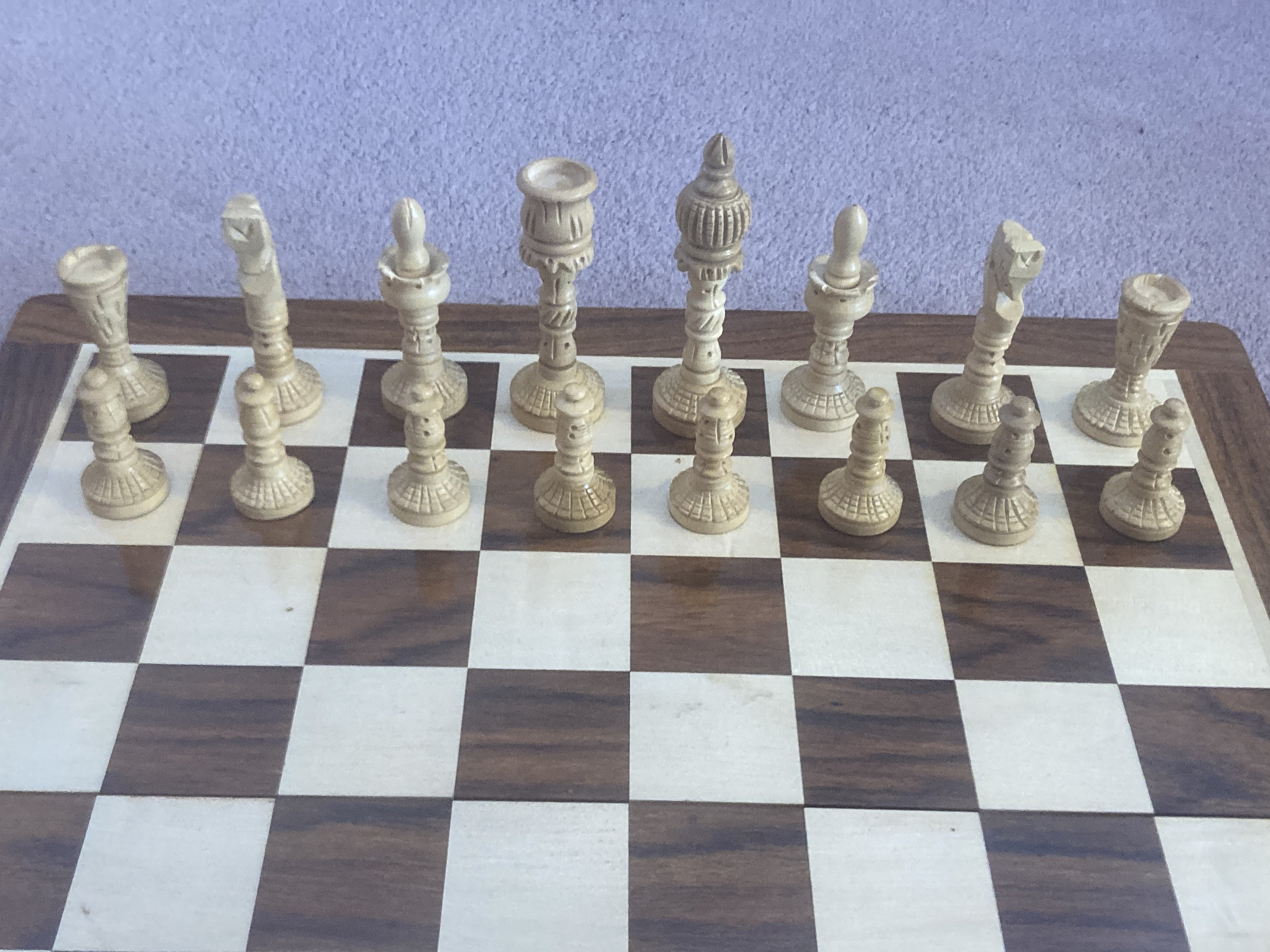Hand Carved Wood Chess Set board Included - Etsy