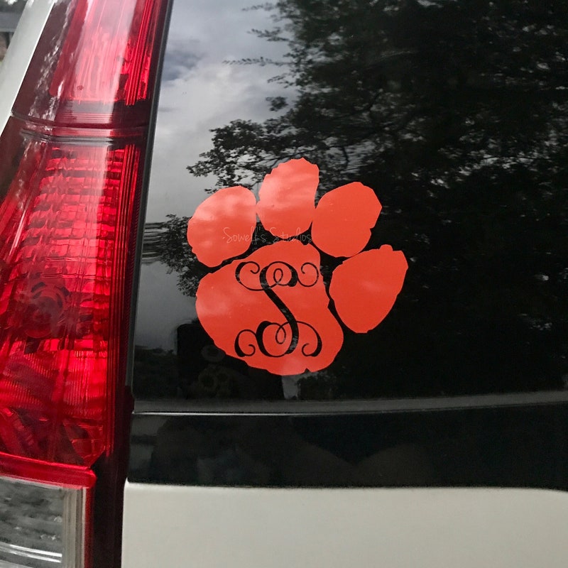 Clemson Paw Decal - Etsy