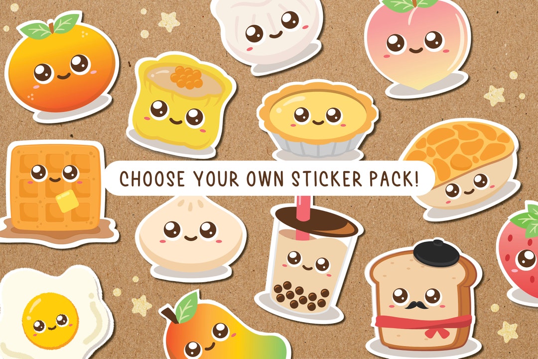 Sticker Pack - Choose 1, 3, 5 or 10 Stickers | Asian Food and Drink ...