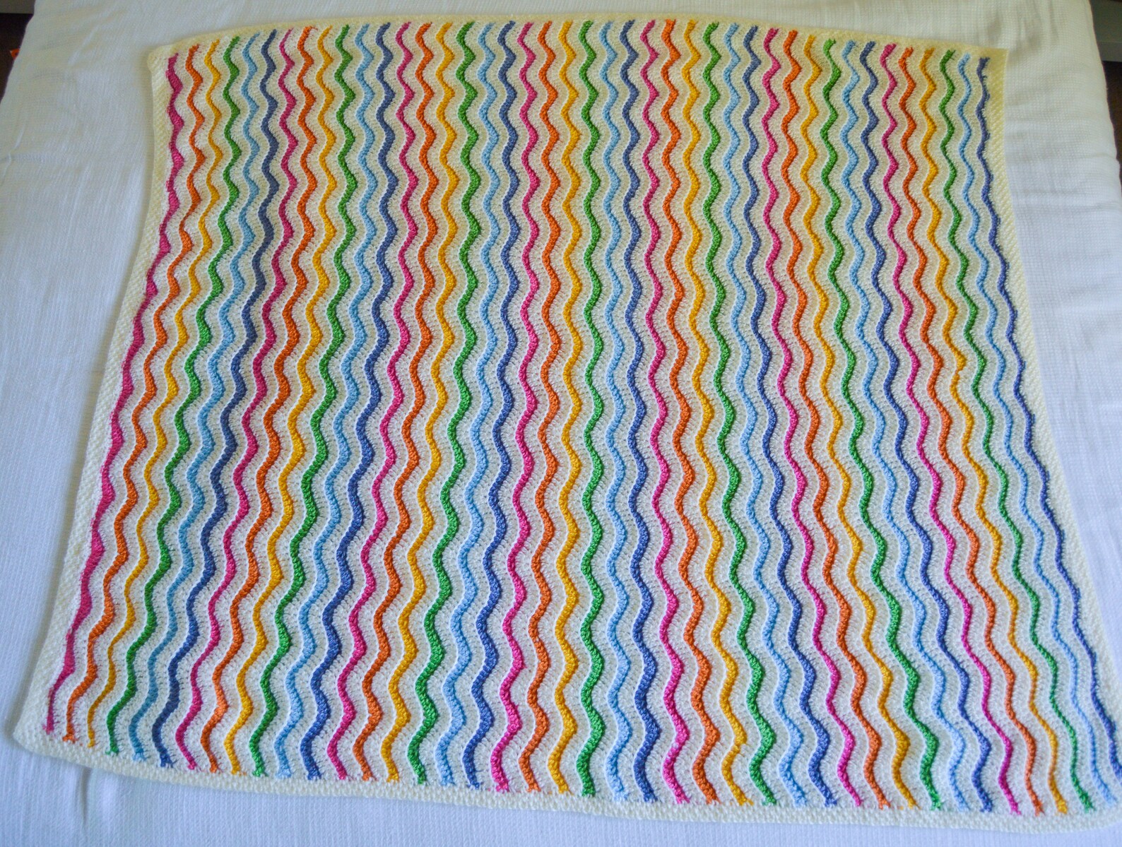 Rainbow Ripple Handmade Crochet Baby Blanket - Etsy