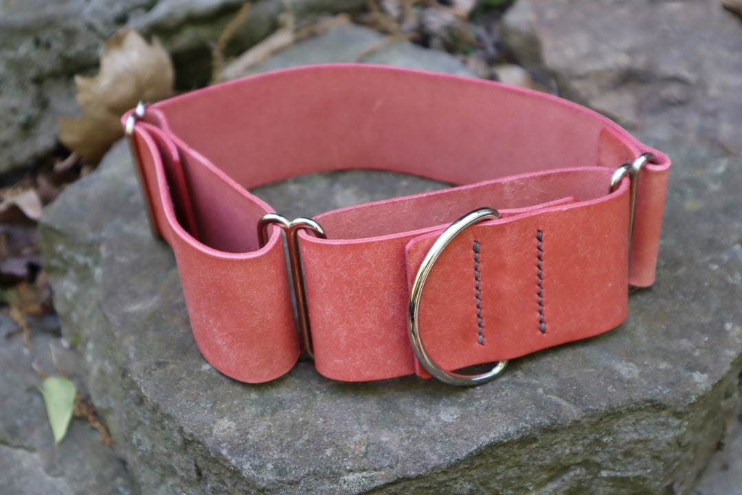 Pink Italian Leather Martingale Dog Collar--fully Adjustable--multiple ...