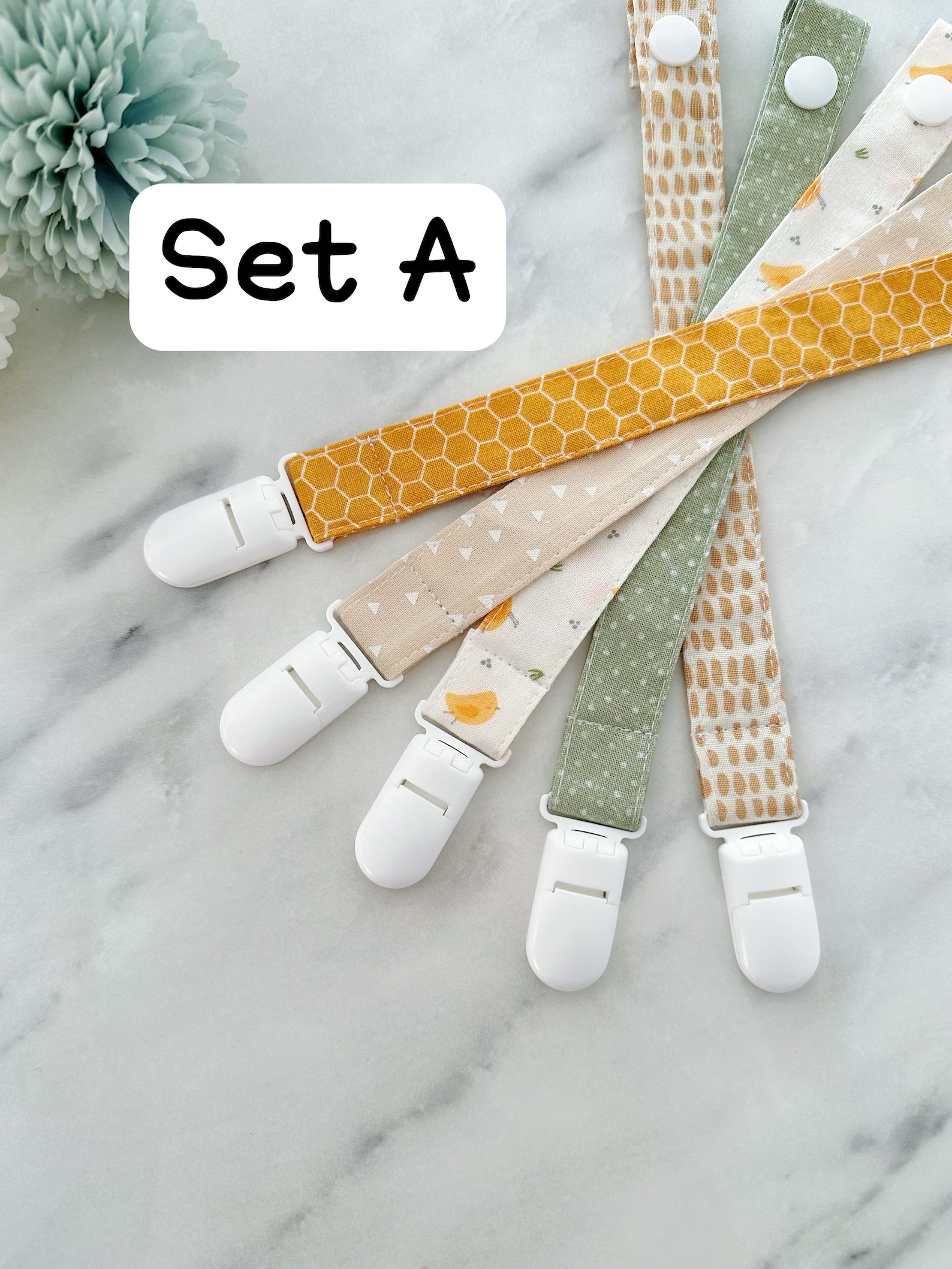 Set of 5 Small Fabric Clips, Neutral Colors , Multipurpose Clip Toy ...