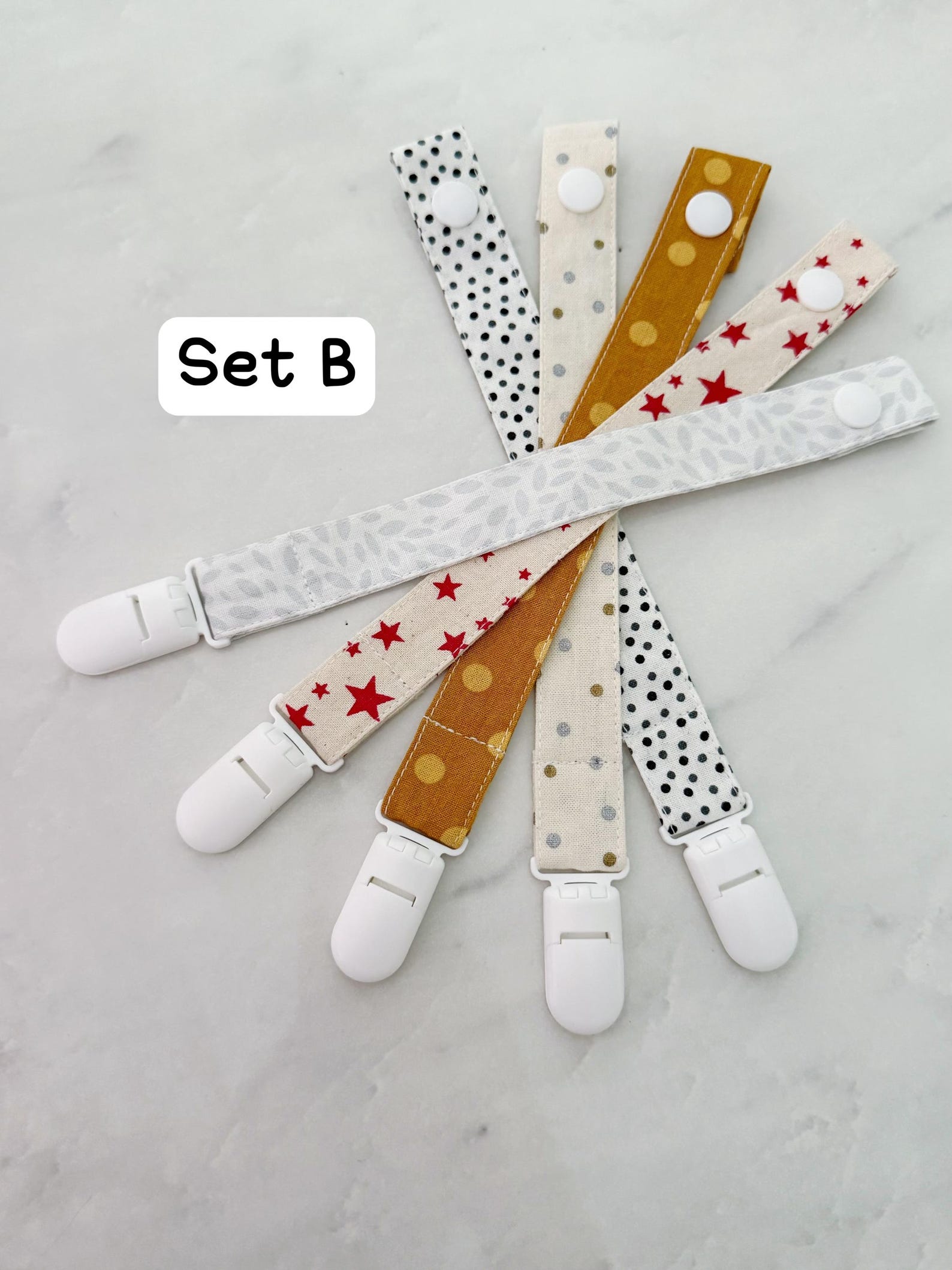 Set of 5 Small Fabric Clips, Neutral Colors , Multipurpose Clip Toy ...