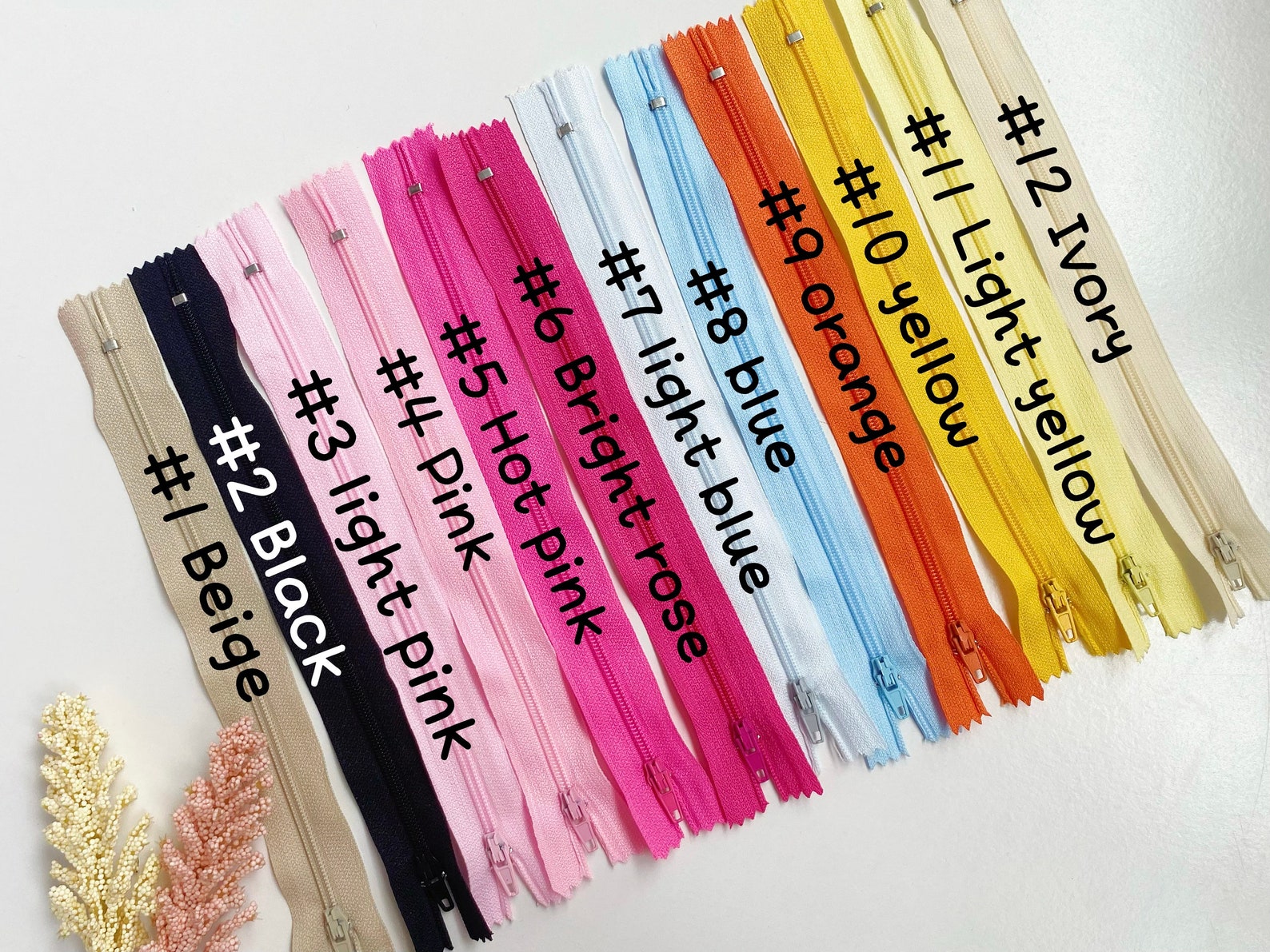 20cm Zipper 6 Zip Pack Closed End Zipper Nylon Zipper 8 - Etsy Australia