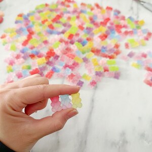 10pcs Random Gummy Bear Resin Cabochons , Decoden, Flat Backs, DIY ...