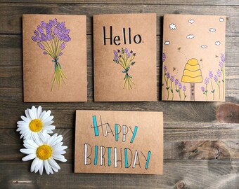 Hand Drawn Cards - Etsy