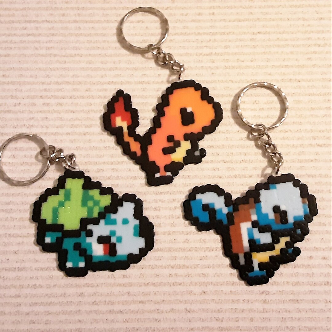 Pokemon Charmander Shiggy Bulbasaur Iron-on Beads Pendant - Etsy
