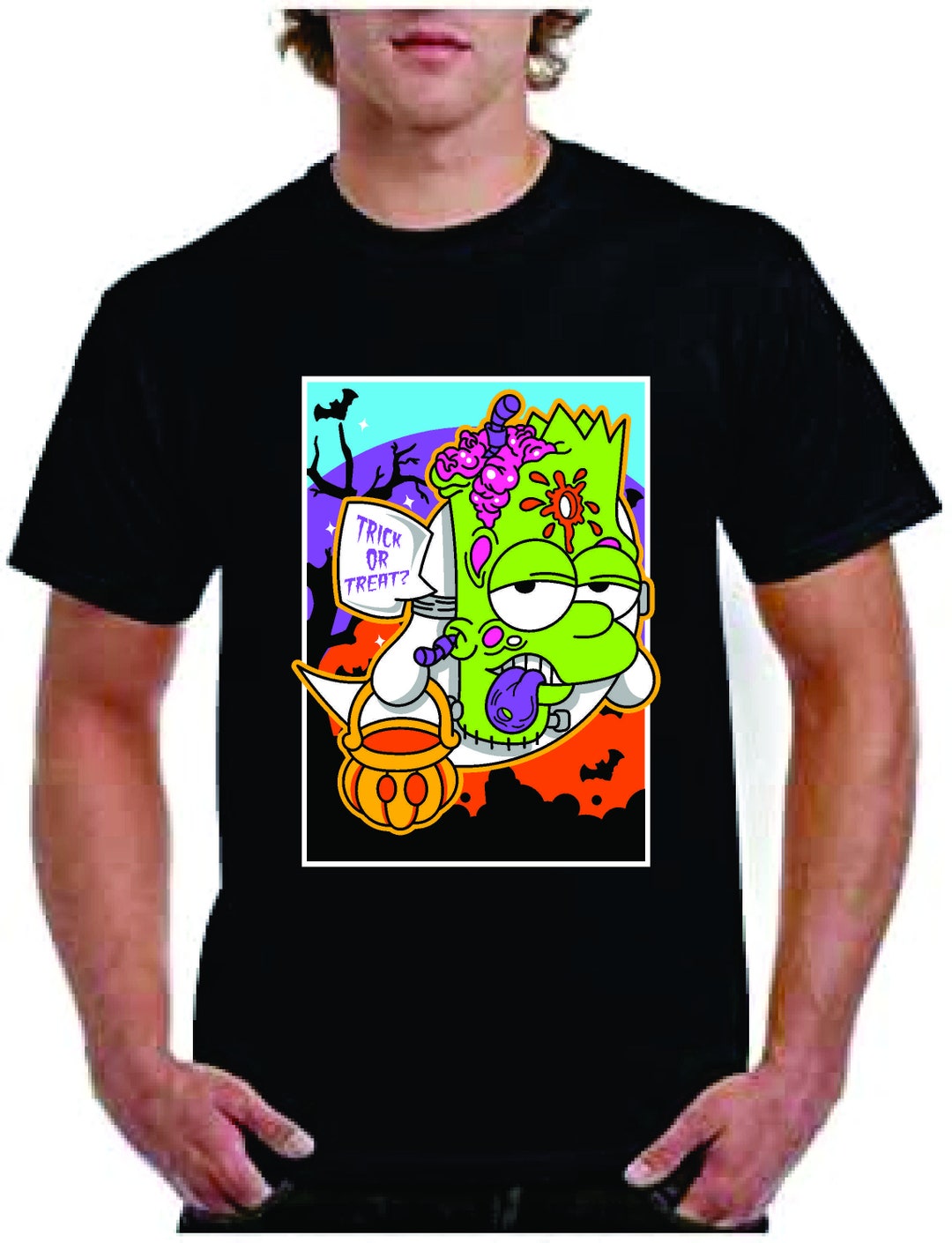 Halloween Bart Simpson T-shirt - Inspired by the Simpsons - Etsy