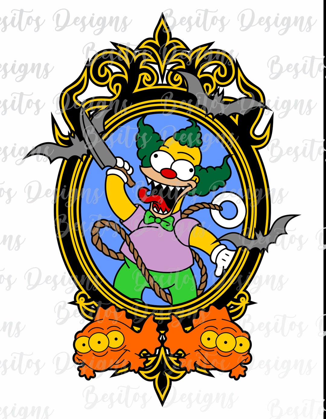 Krusty, Little House of Horrors, Png Pdf CDR File Instant Download ...