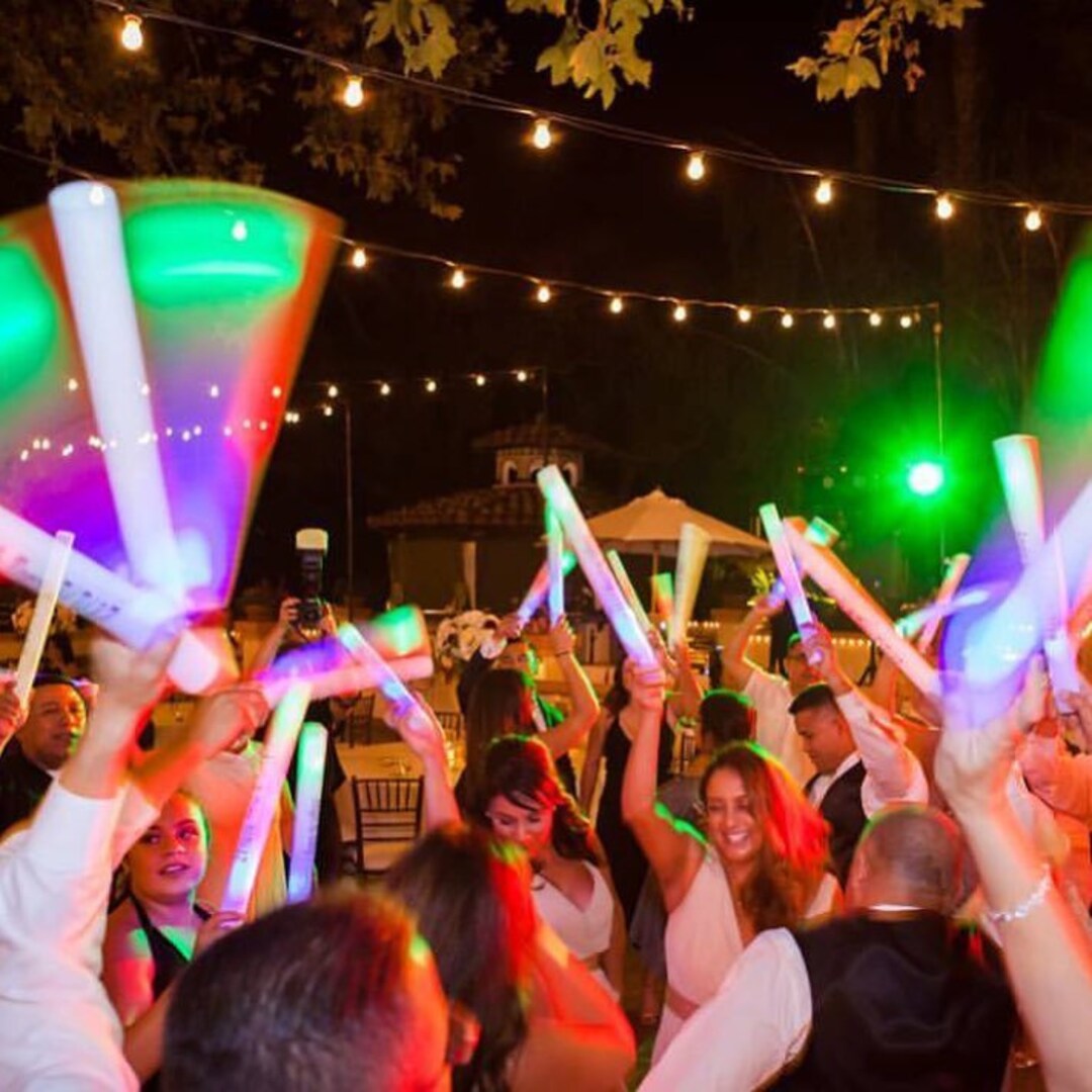 30/50/100/150/200 Custom LED Wedding Foam Sticks Perfect for Exit ...