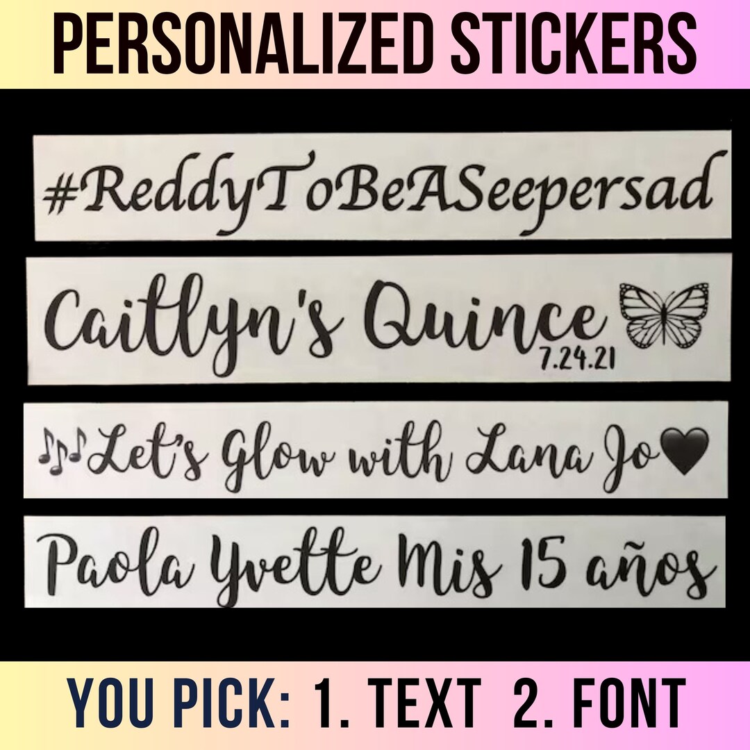 Custom LED Foam Stick Stickers: Clear Matte Labels - Etsy