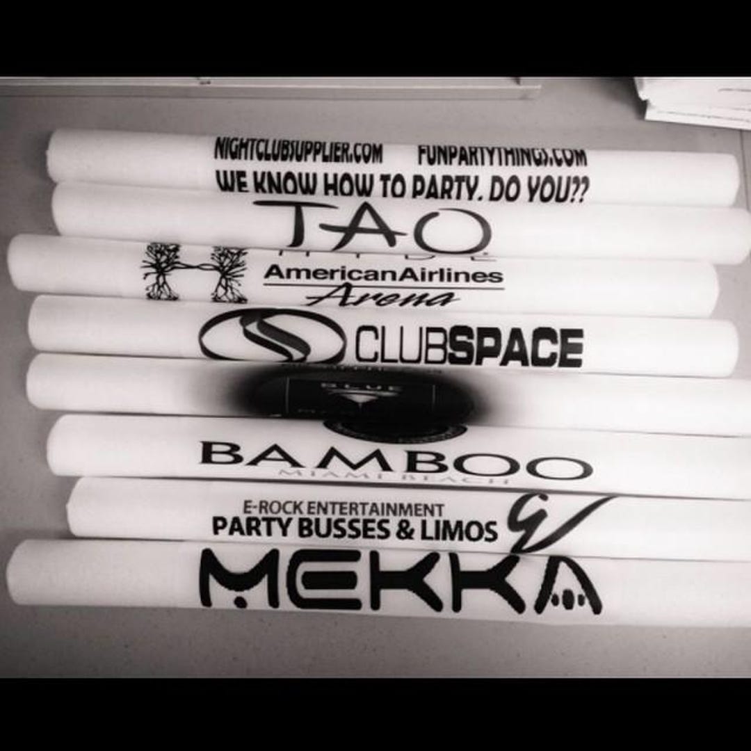 30 - 200 Custom LED Foam Sticks: 16 Inch Multicolor Flashing Glow ...