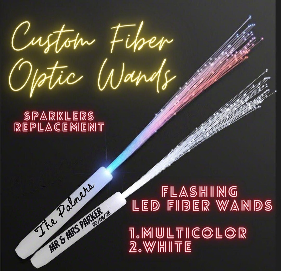 50 CUSTOMIZABLE White LED Fiber Wands for Wedding Receptions - Etsy