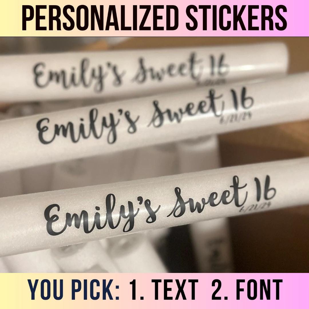 Custom Printed Sticker Labels for LED Foam Sticks. Clear Matte Label ...