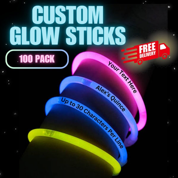 Personalized Light up Glow Sticks - Etsy