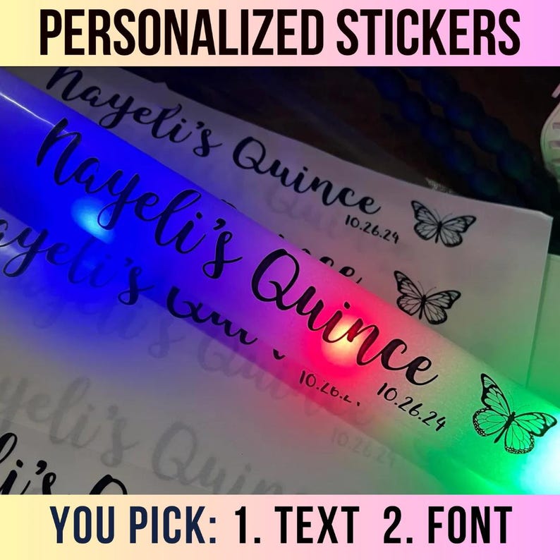 Custom LED Foam Stick Stickers: Clear Matte Labels - Etsy