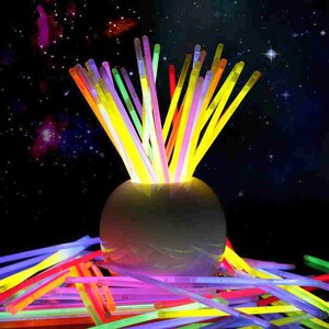 50/100 Personalized 8" Glow Bracelets Necklaces Light Sticks With ...
