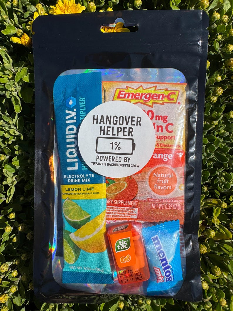 Party Favor Hangover Kit | Self Care Kit | Recovery Kit for ...