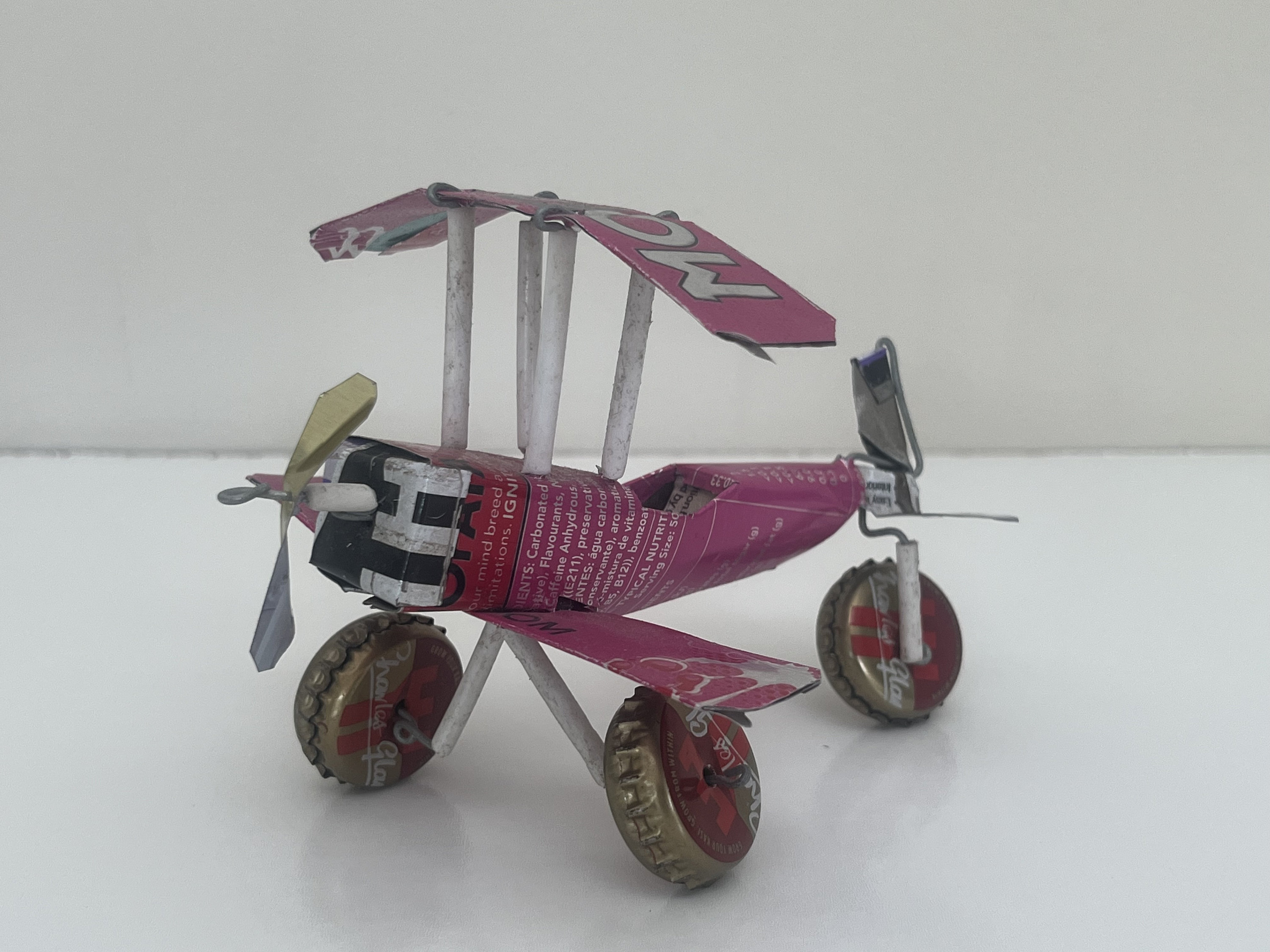 Recylced Biplane Aeroplane Tin Can Model - Etsy