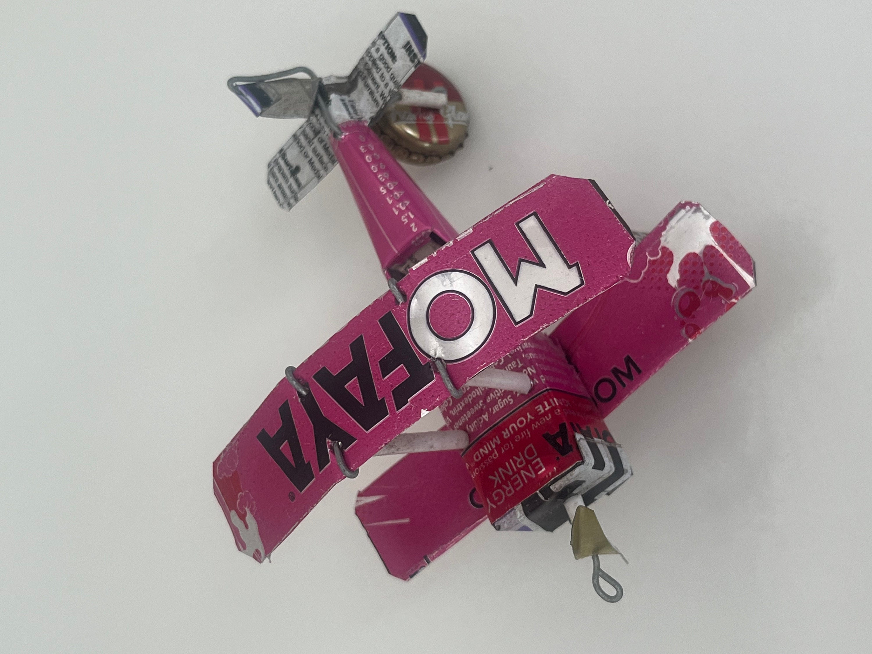 Recylced Biplane Aeroplane Tin Can Model - Etsy