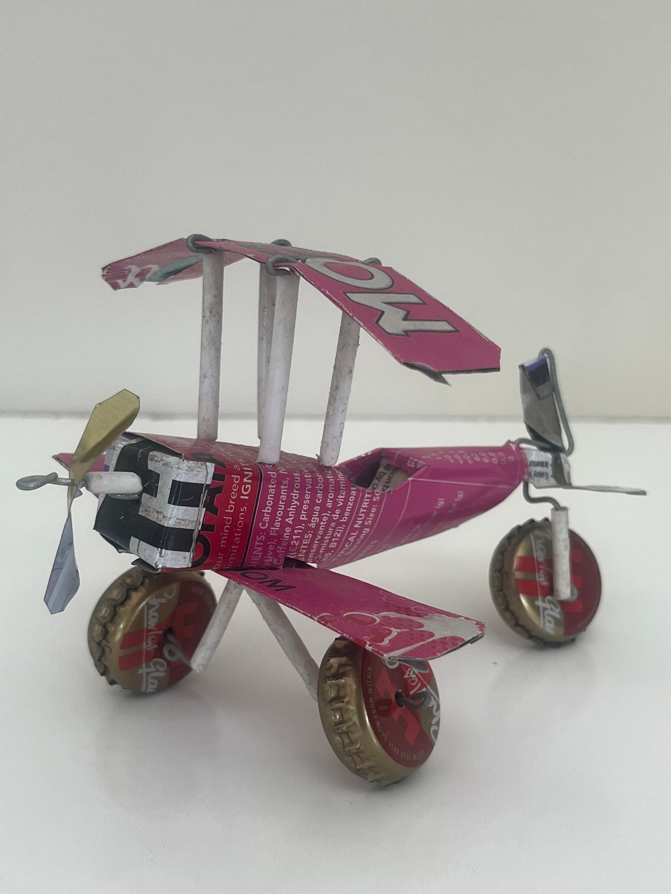 Recylced Biplane Aeroplane Tin Can Model - Etsy