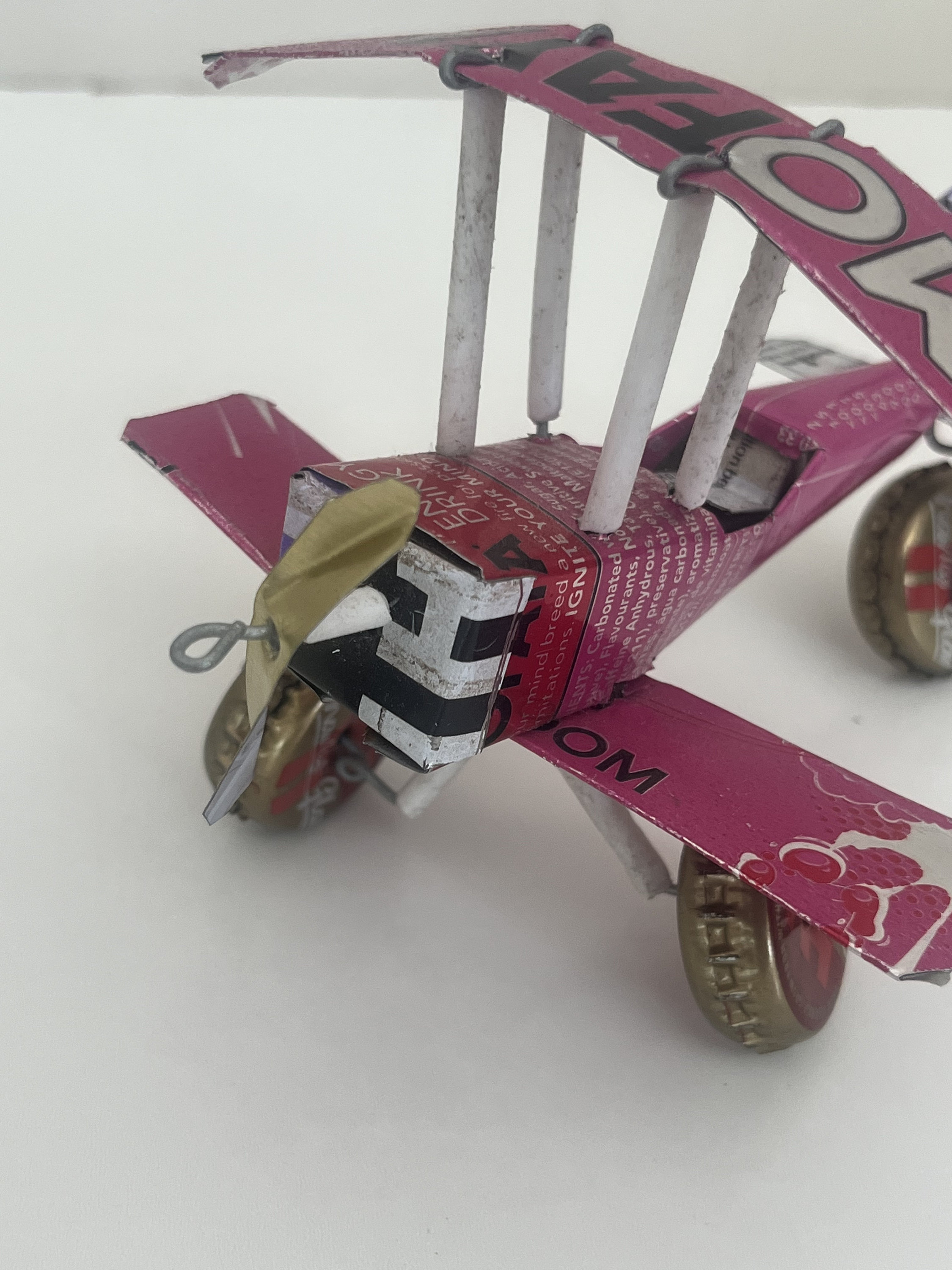Recylced Biplane Aeroplane Tin Can Model - Etsy