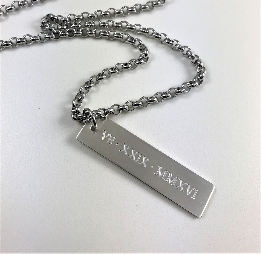 Personalized Men Necklace, Stainless Steel Necklace for Men, Custom ...