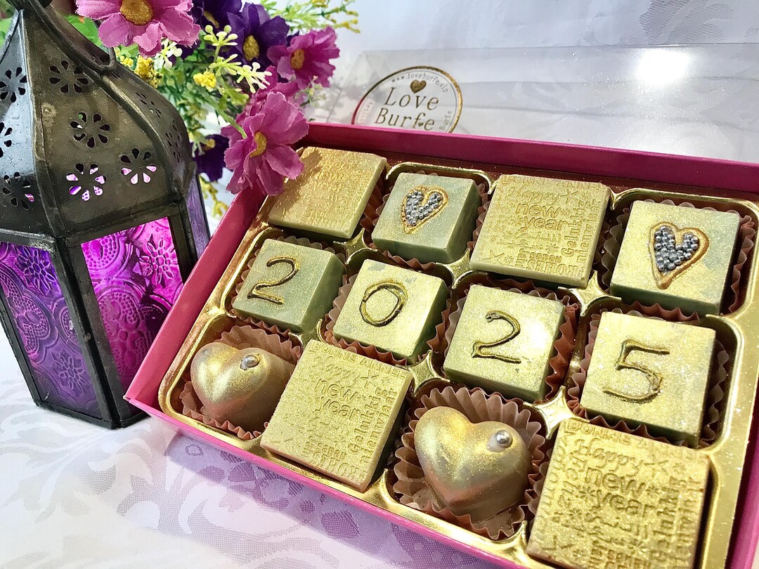 Luxury Belgian Chocolate Gift Box of 12 Hand Made Artisan Burfe ...