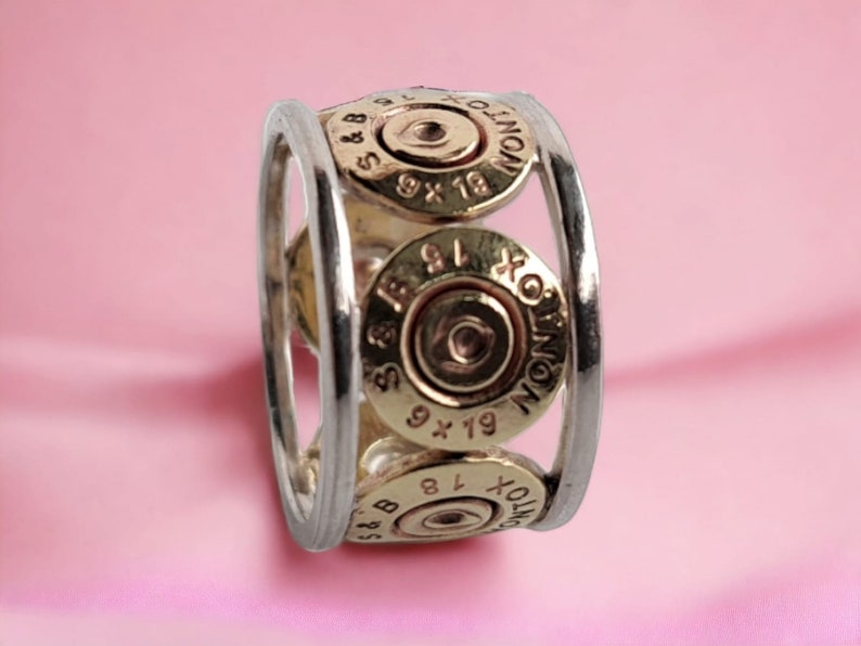 Handmade Ring Crafted From Genuine 9mm Bullet Casings. - Etsy