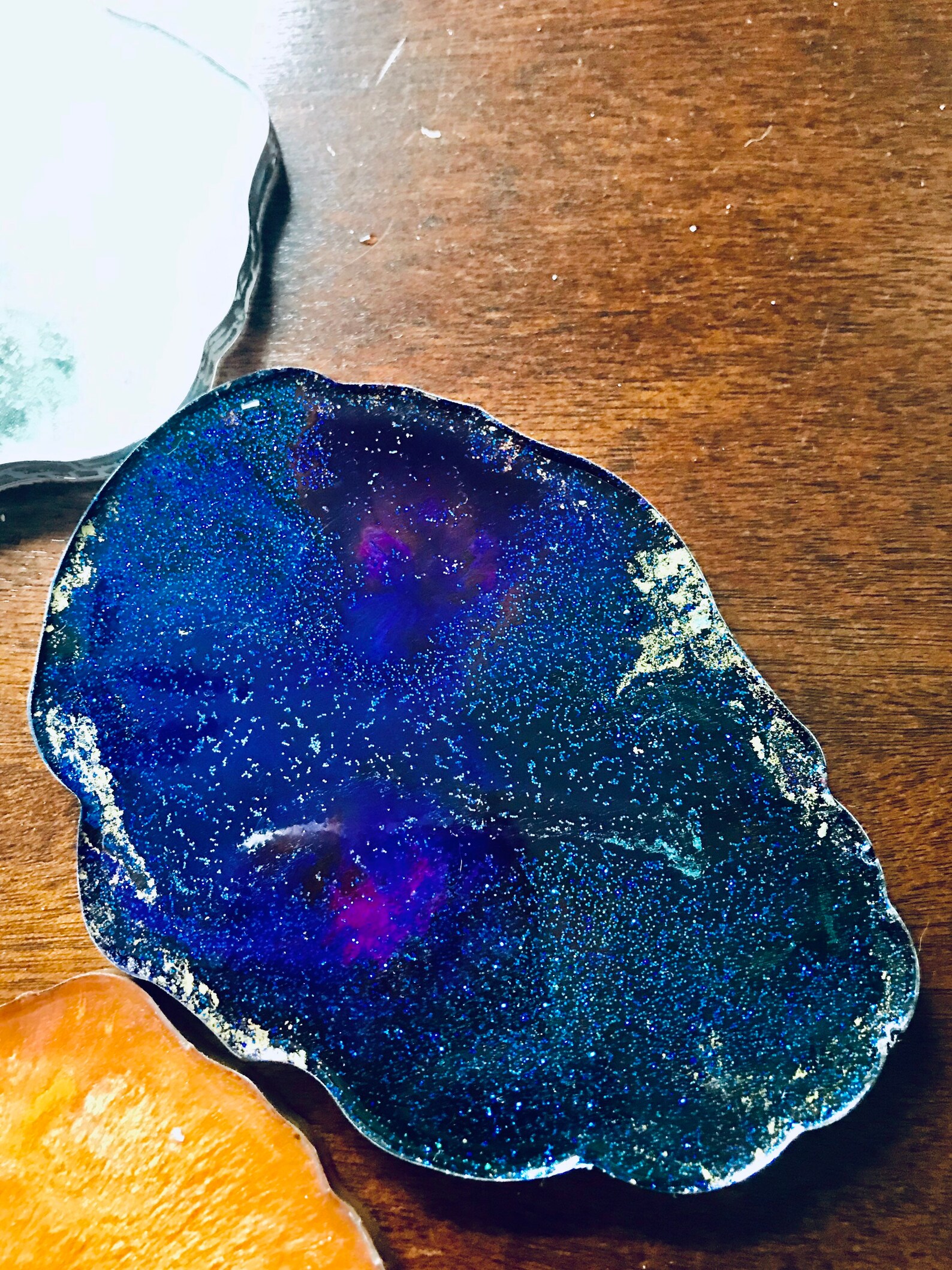 Resin Space Coasters, Galaxy Coaster Set, Nebula Art, Sun, Moon ...