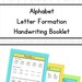 Alphabet Letter Formation Activity Handwriting Practice Booklet, Early ...