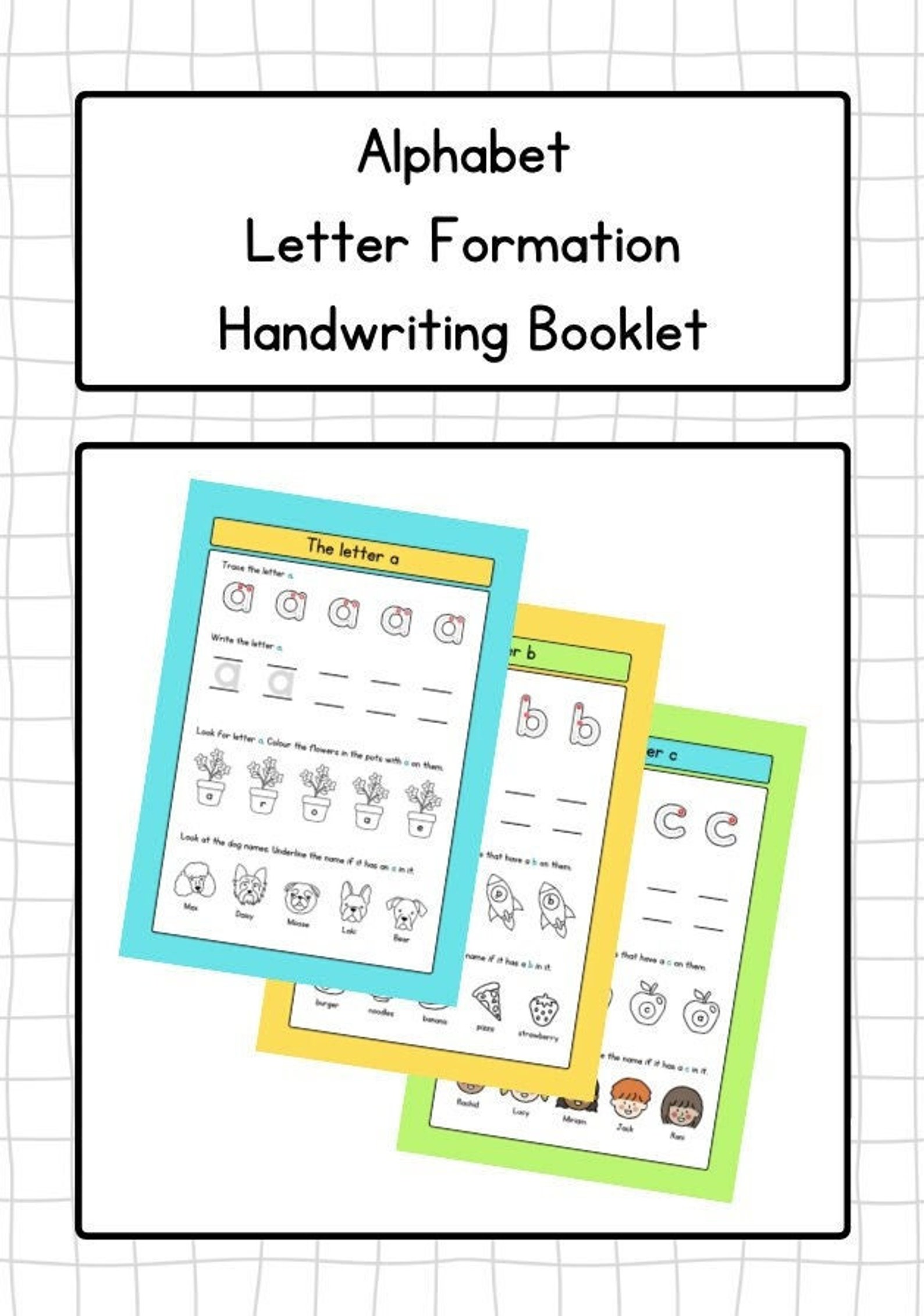 Alphabet Letter Formation Activity Handwriting Practice Booklet, Early ...