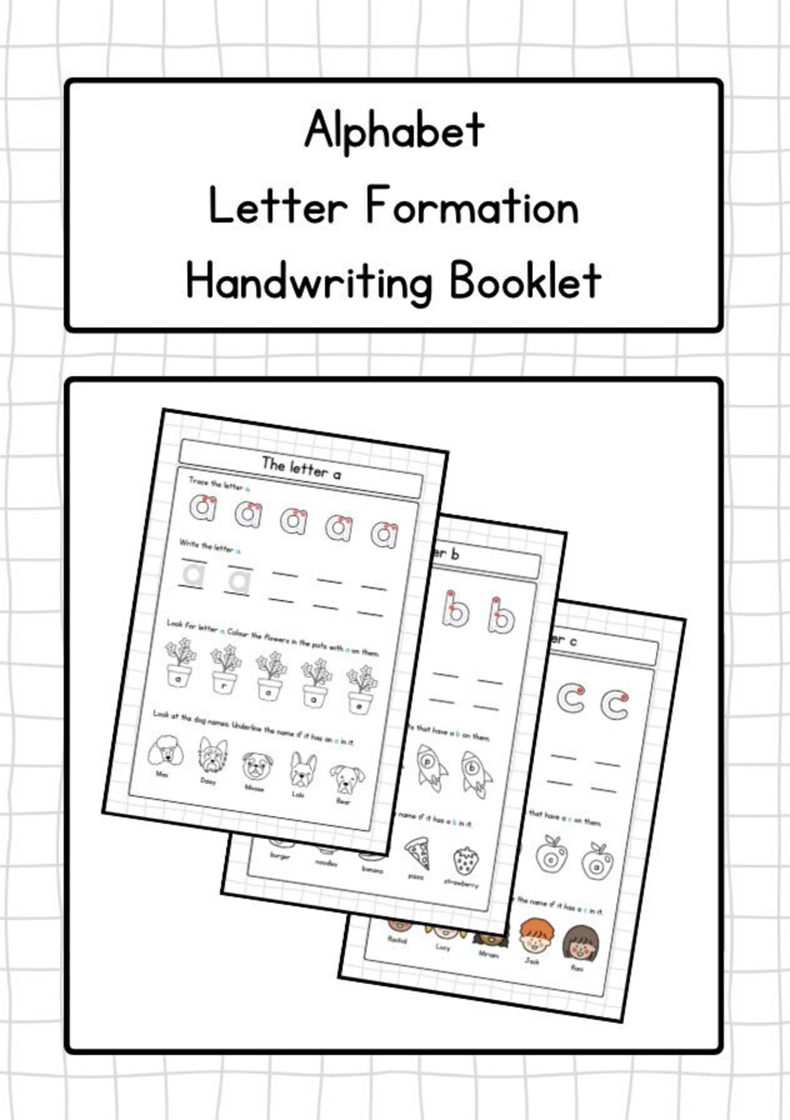 Alphabet Letter Formation Activity Handwriting Practice Booklet, to ...