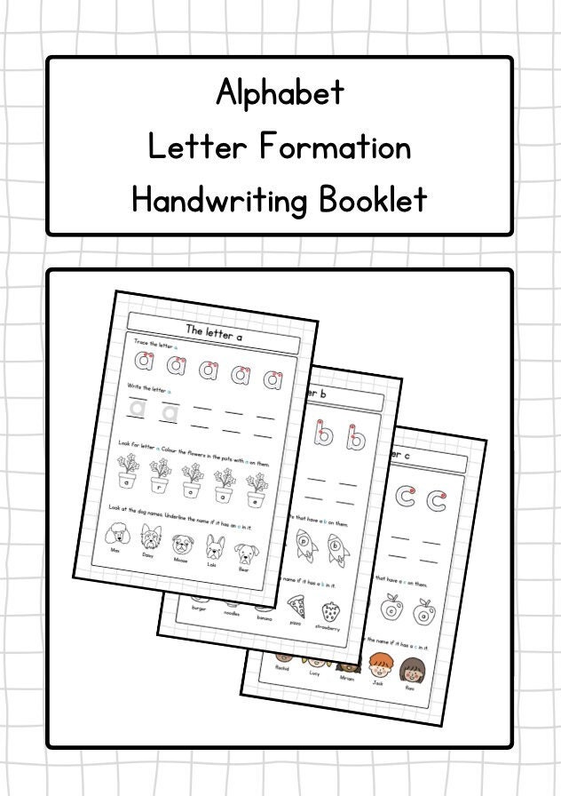 Alphabet Letter Formation Activity Handwriting Practice Booklet, to ...