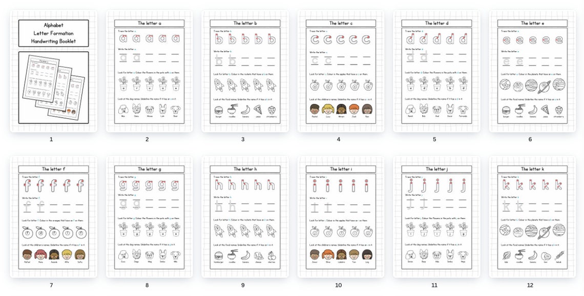 Alphabet Letter Formation Activity Handwriting Practice Booklet, to ...