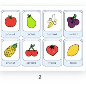 Learn French Lesson Pack Cute Food Vocabulary Flashcards and Teacher ...