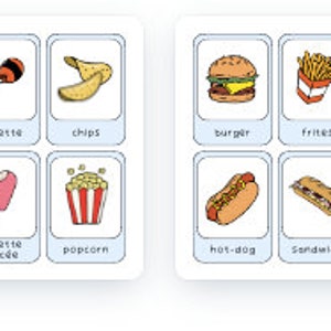 Learn French Lesson Pack! Cute Food Vocabulary Flashcards and Teacher ...