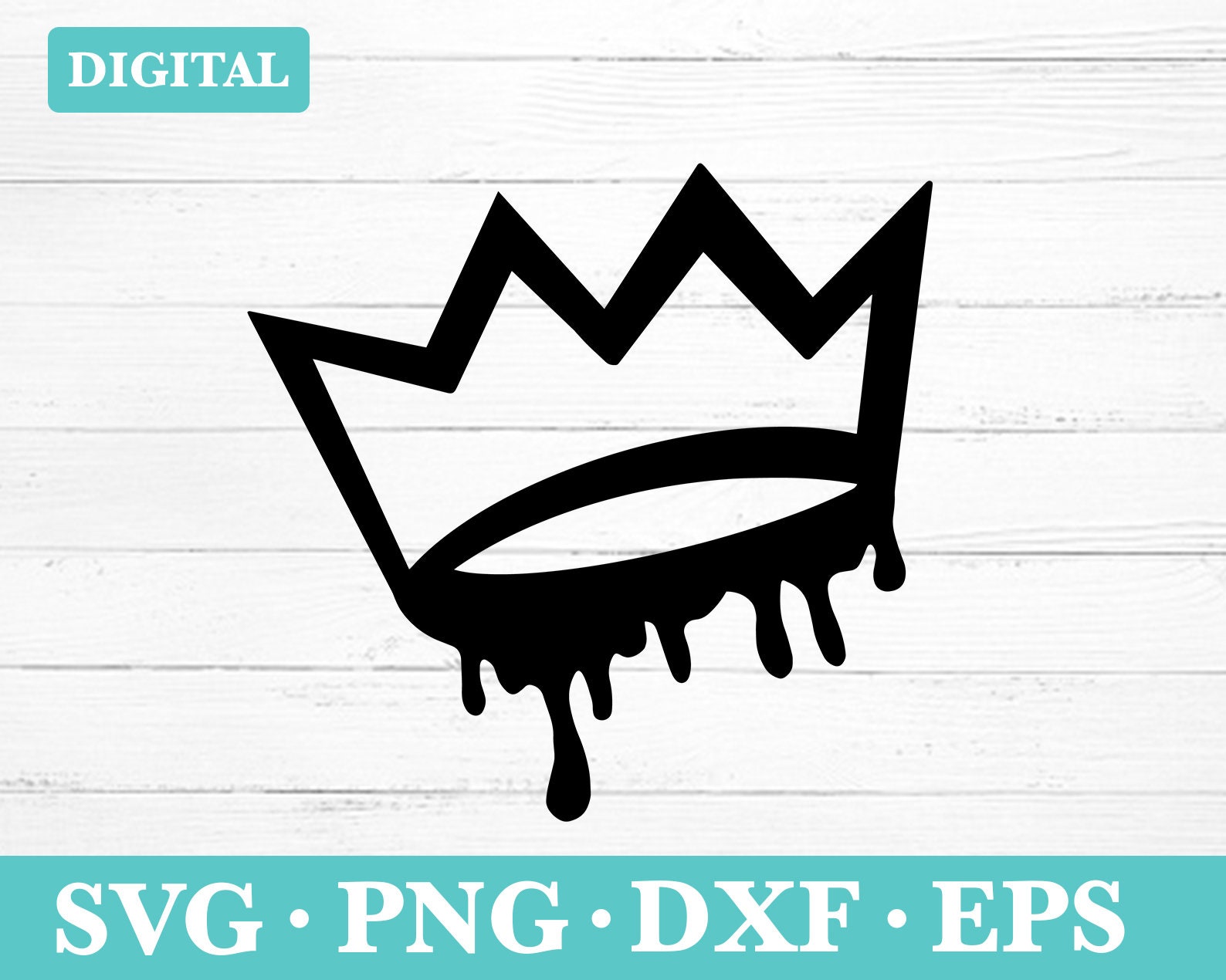 Dripping Crown Digital Download Svg, Crown Svg Clipart, Svg, Png, Eps ...