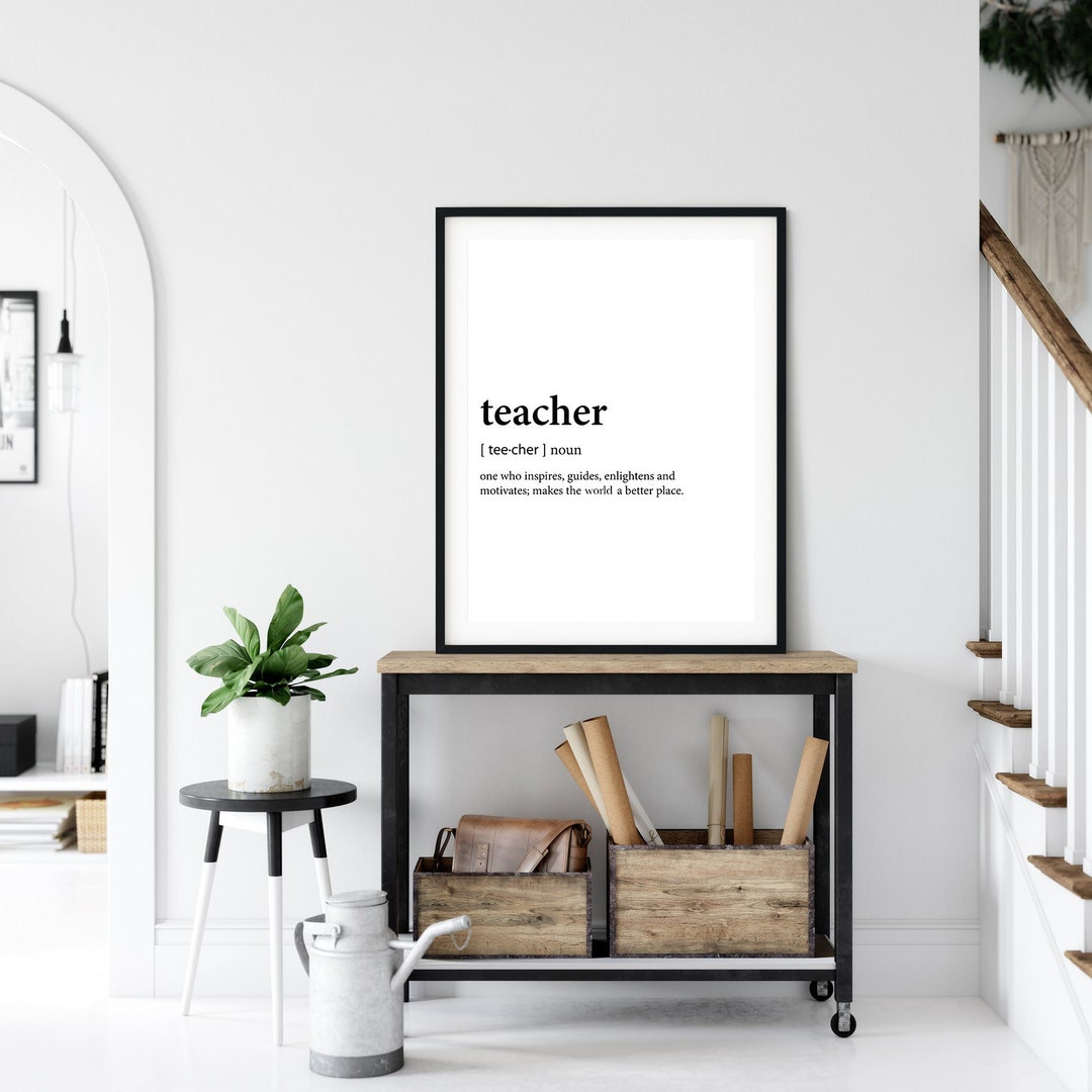 Teacher Definition, Teacher Print, Teacher Wall Art, Teacher Gift ...