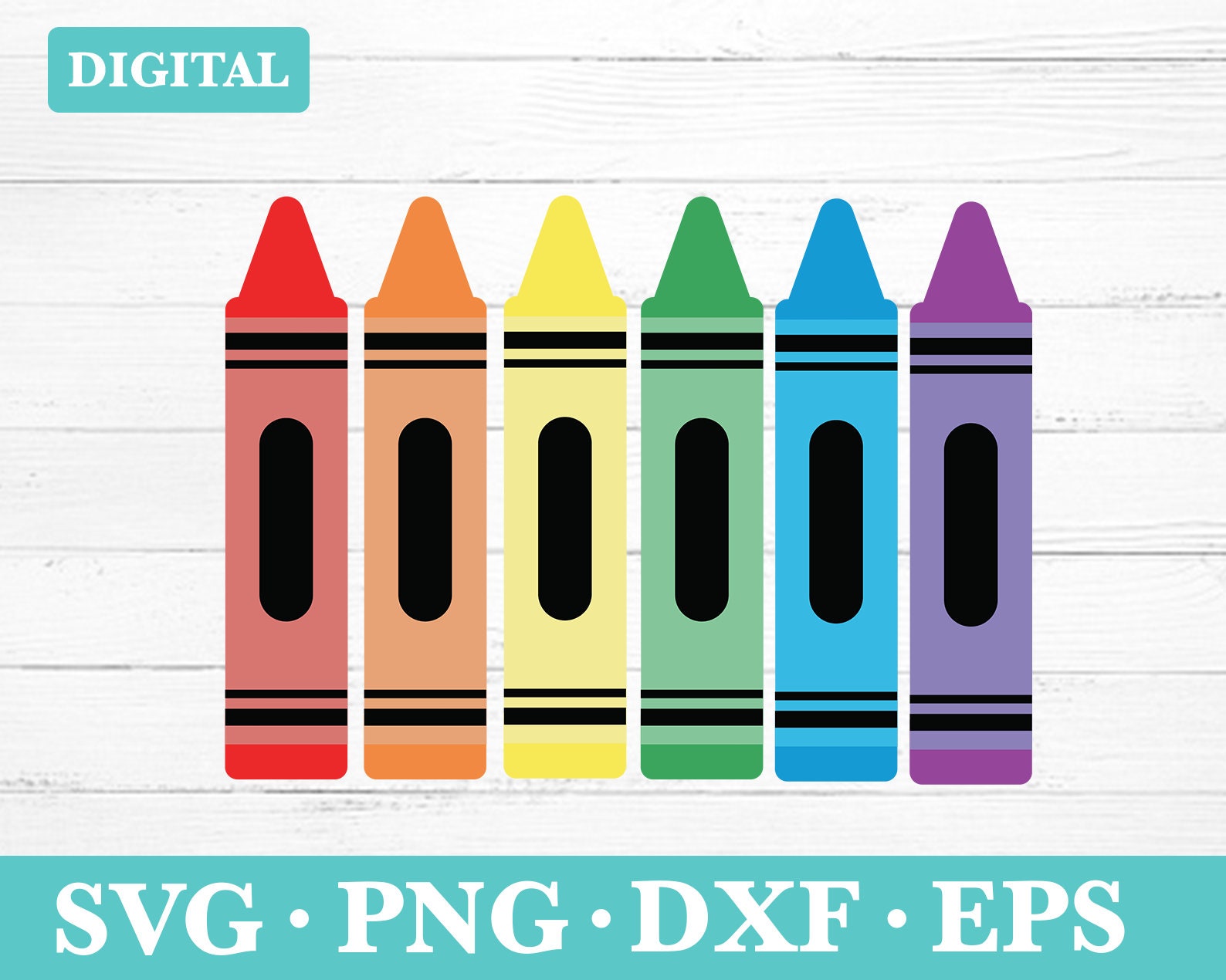 Crayon SVG: School Crayons Clipart (digital Download) - Etsy