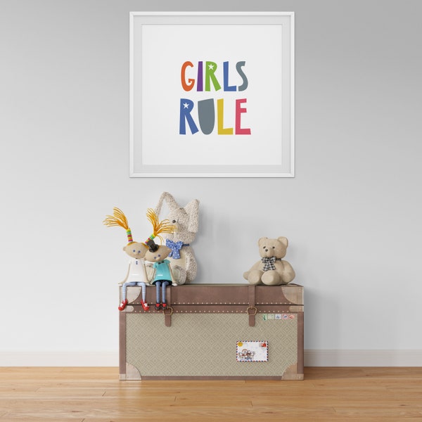 Girls Rules Poster - Etsy