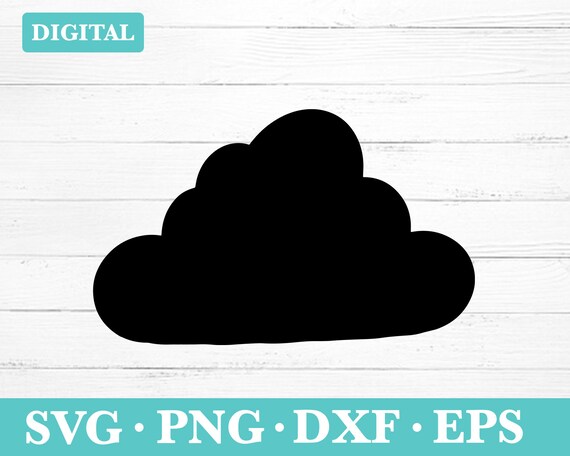 Cloud Download Svg Cloud Shape Clipart Cloud Silhouette SVG | Etsy