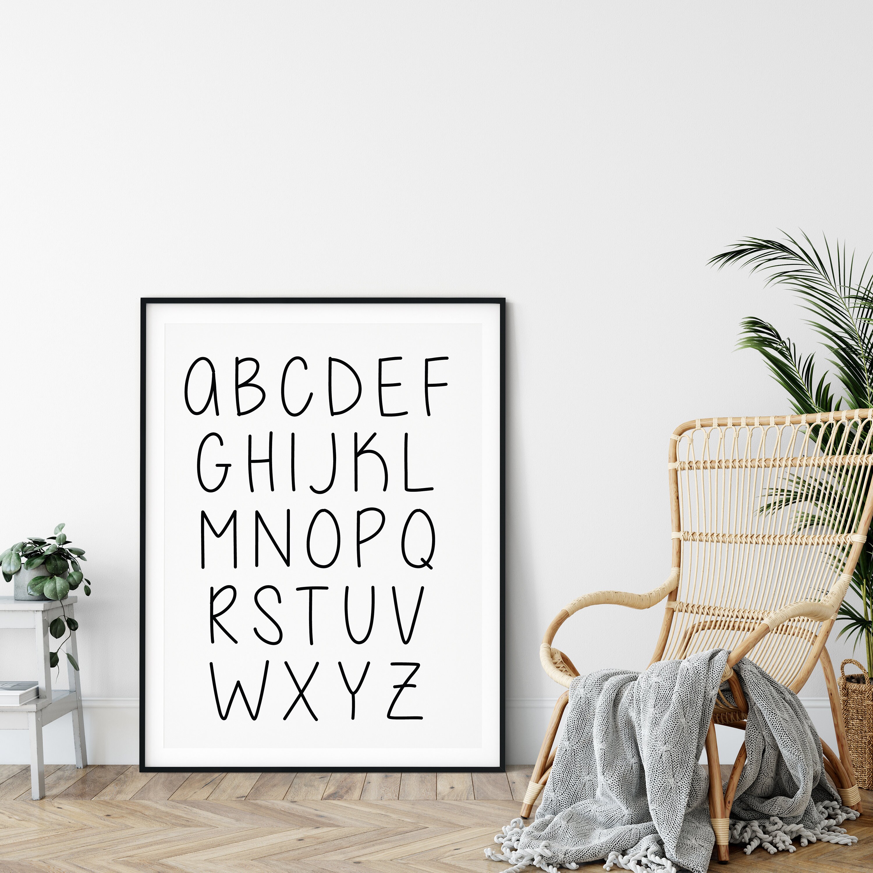 Alphabet Poster Printable, Motivational Print, Home Office Art ...