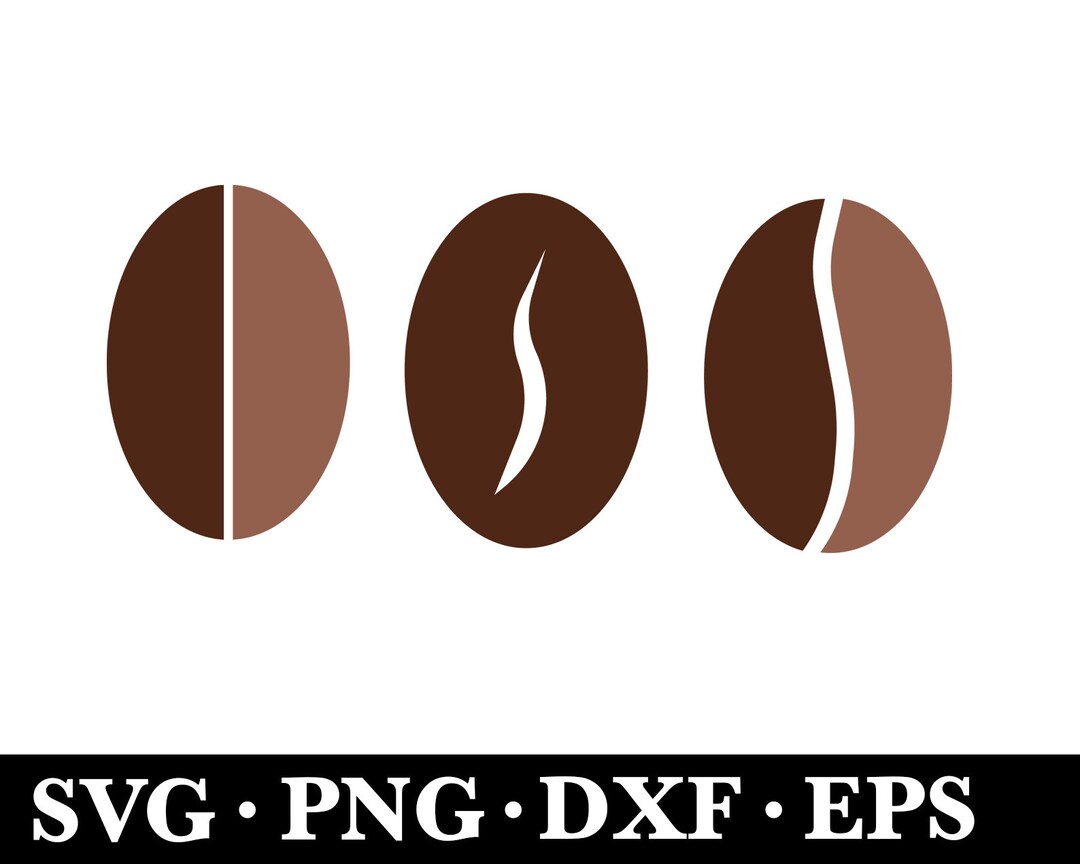 Coffee Beans SVG: Vector Cut File for Cricut, Silhouette (digital ...